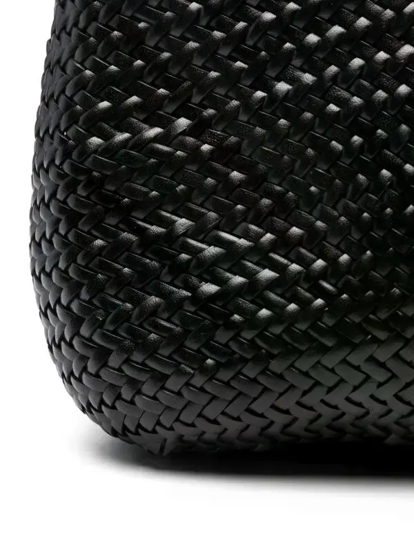 Dragon Diffusion Santa Marta Woven-leather Shoulder Bag - Black