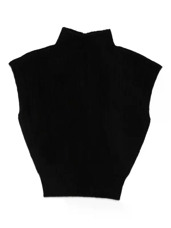 Rick Owens Ribbed High-neck Sleeveless Top