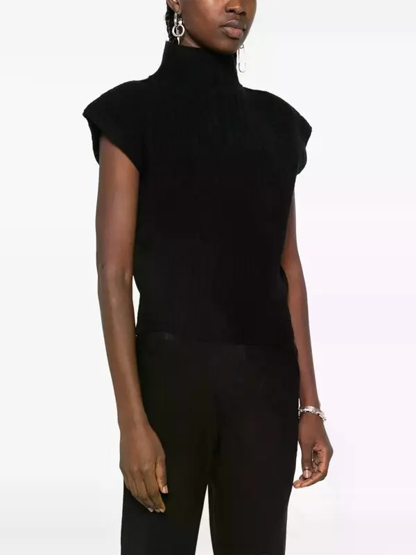 Rick Owens Ribbed High-neck Sleeveless Top