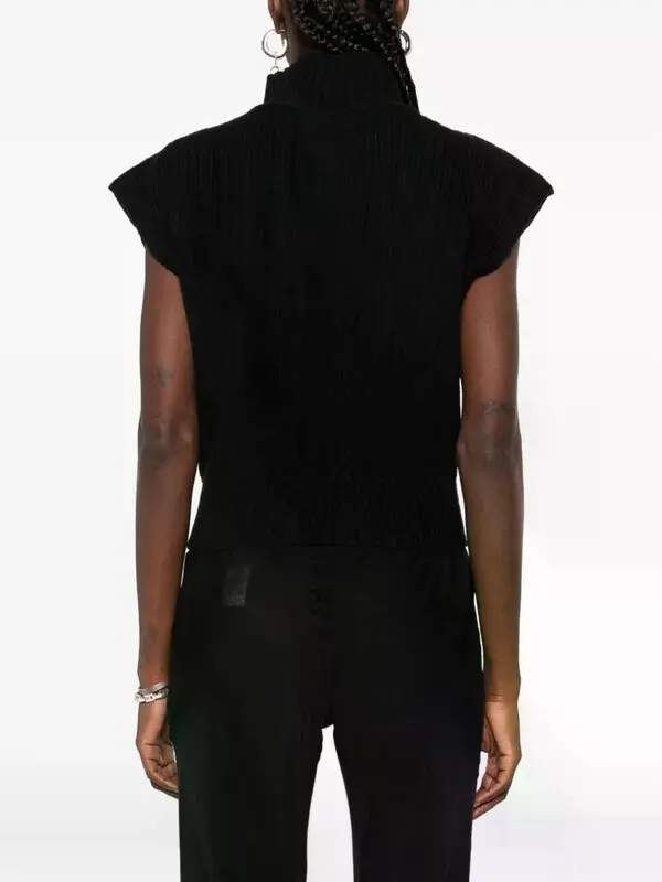 Rick Owens Ribbed High-neck Sleeveless Top