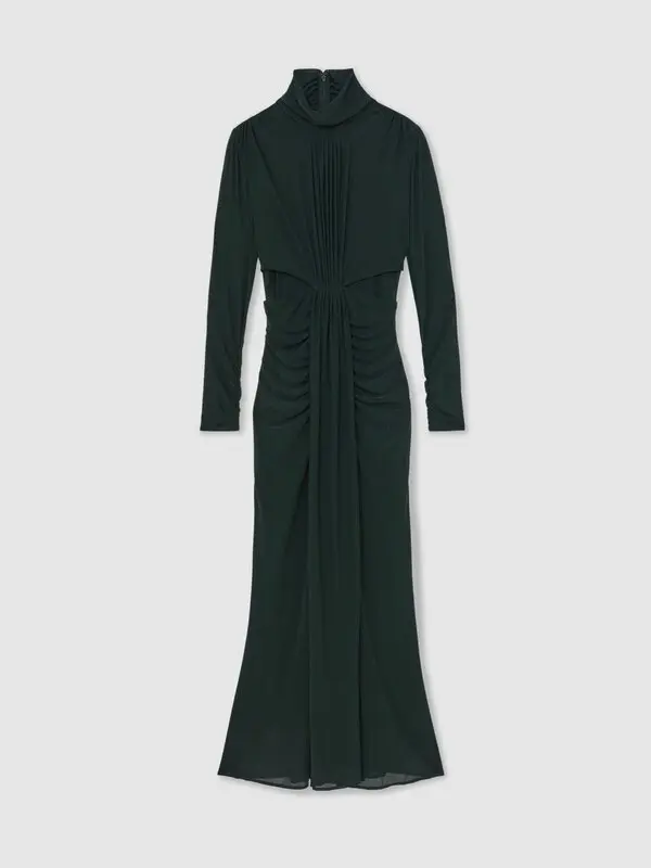 green emerald velvet dress Celine Maxi Dress in Dark Sapphire – BLUvintage main image 0