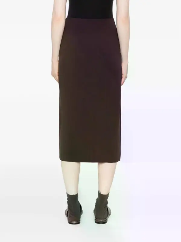 OTTOD'AME Slit-detail Midi Skirt