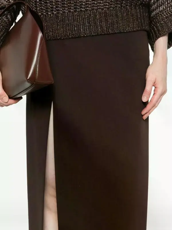 OTTOD'AME Slit-detail Midi Skirt