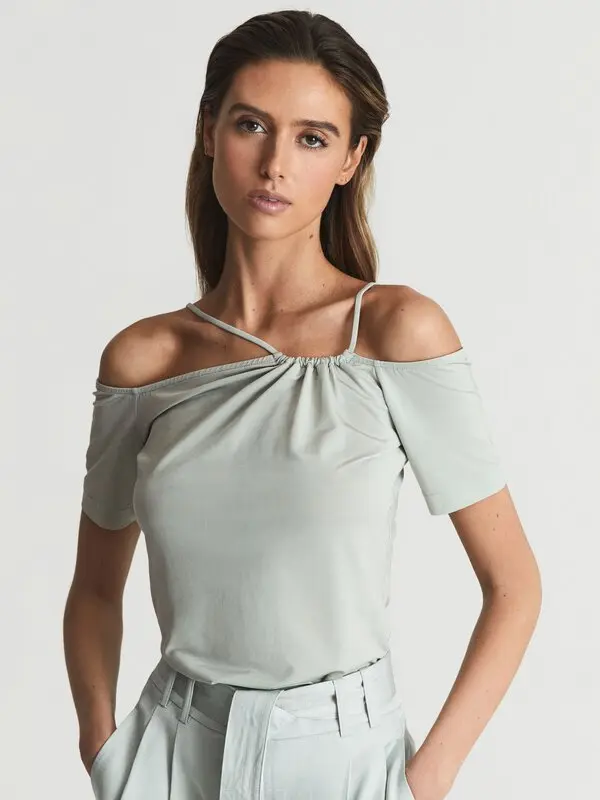 REISS Cierra Off-shoulder Strap Top