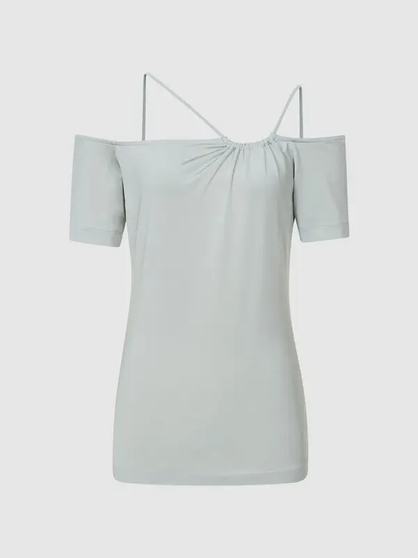 REISS Cierra Off-shoulder Strap Top