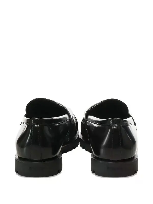 Pinko Pleated Loafers With Logo Plaque