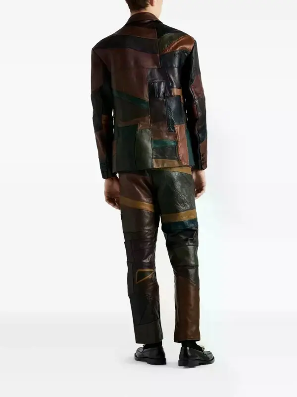 Prada Patchwork Leather Trousers