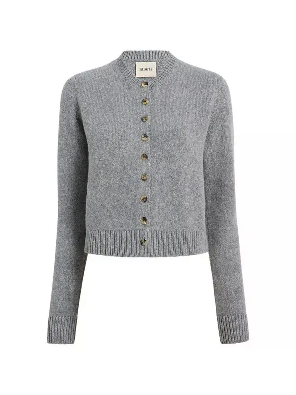 Khaite Everheart Button-front Cashmere Cardigan - Grey