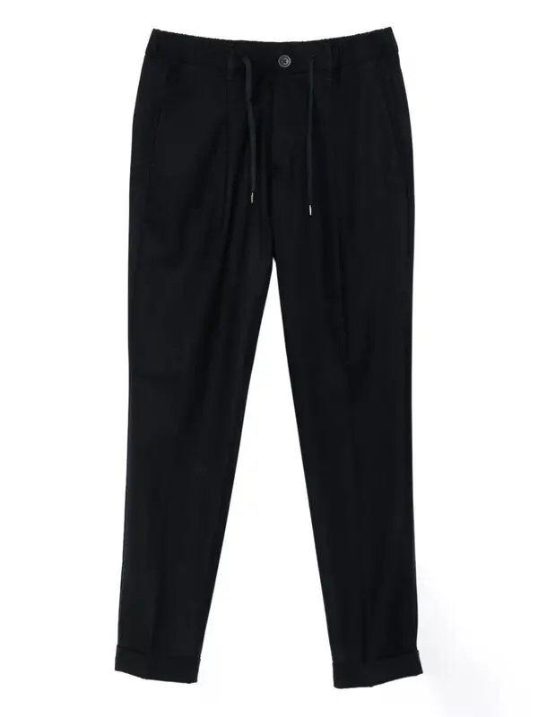 Herno Pleated Drawstring Trousers - Blue