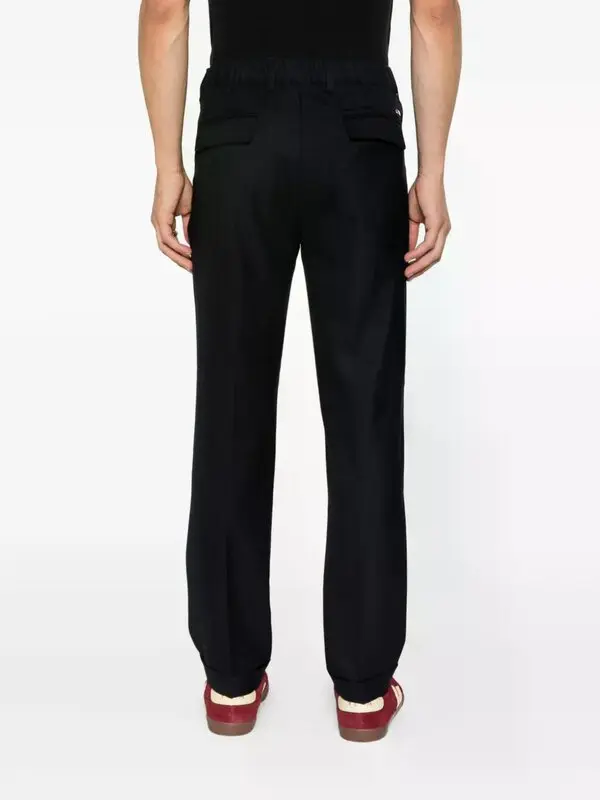 Herno Pleated Drawstring Trousers - Blue