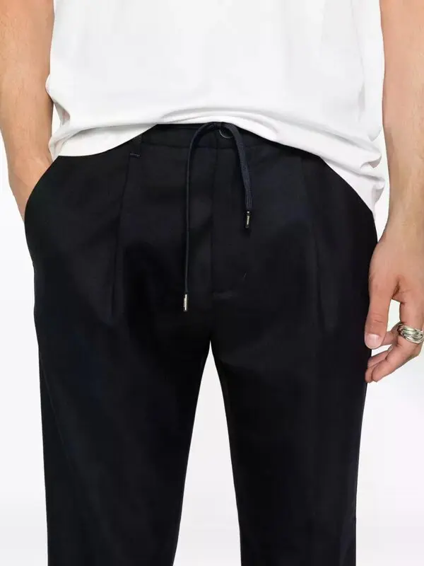 Herno Pleated Drawstring Trousers - Blue