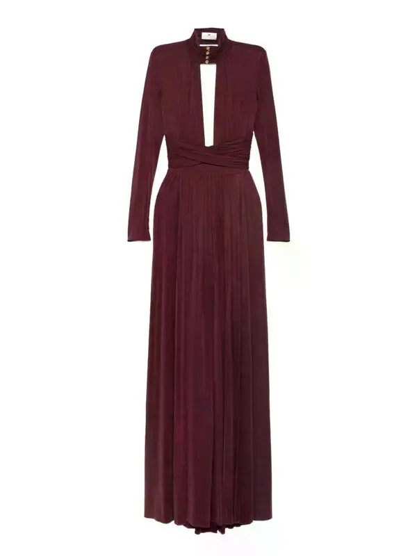 Elisabetta Franchi Key-hole Maxi Dress - Purple