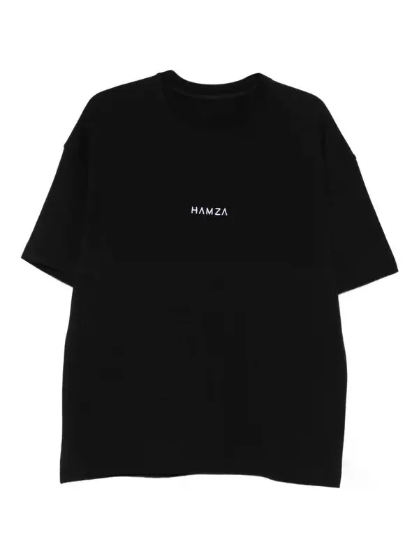 HAMZA Logo-detail T-shirt - Black