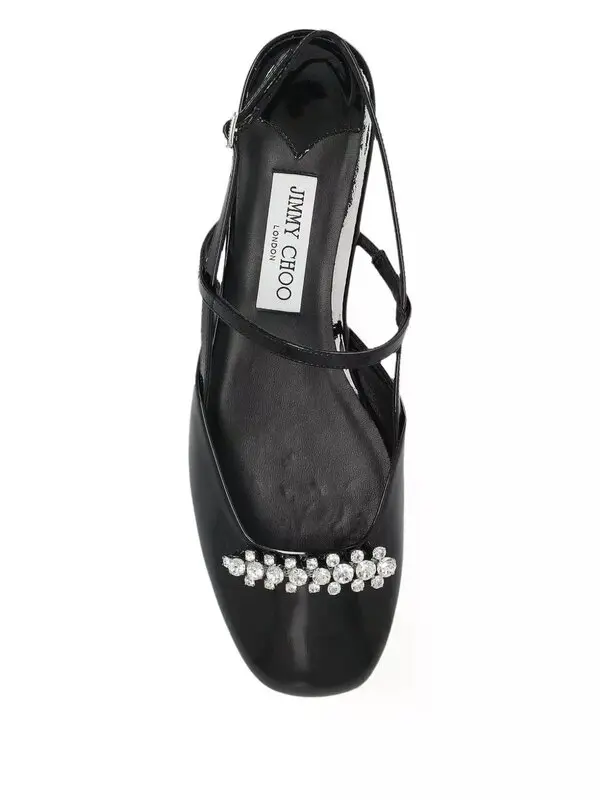 JIMMY CHOO Crystal-embellished Slingback Pumps - Black