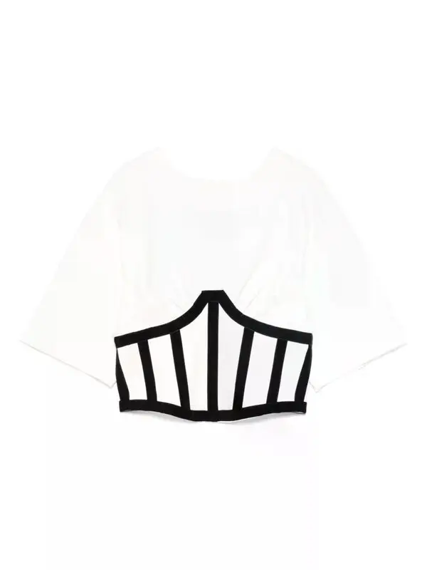 HAMZA Marsilia Corset-detail Top - White
