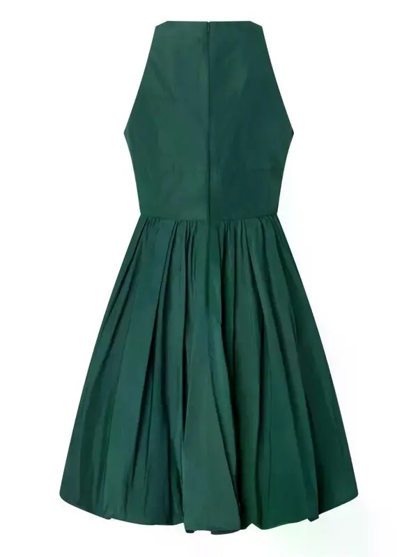 Pinko Round-Neck Fit-And-Flare Mini Dress In Green - 60% Off | Editorialist