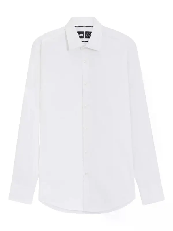 BOSS Long-sleeve Button-down Shirt - White