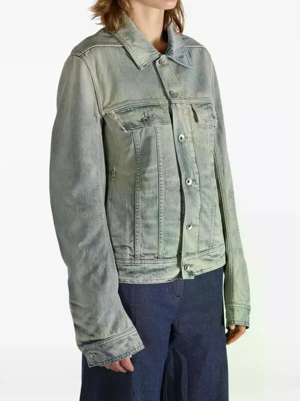 Rick Owens Cotton Denim Jacket - Grey