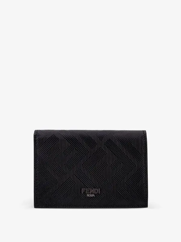 Fendi Business Leather Card Holder - Black