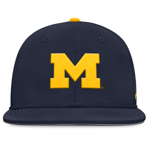 Nike Michigan Wolverines Dugout True College Fitted Hat - Blue
