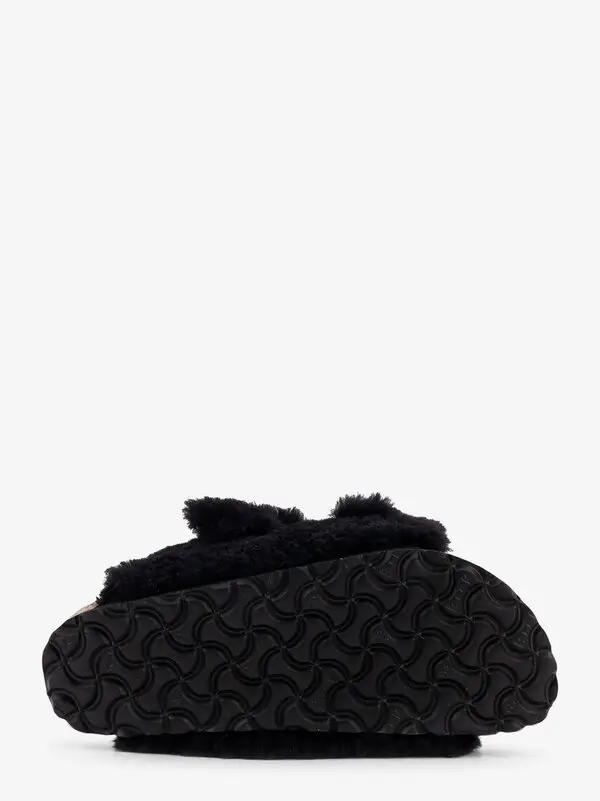 BIRKENSTOCK Arizona Big Buckle Teddy Slides - Black