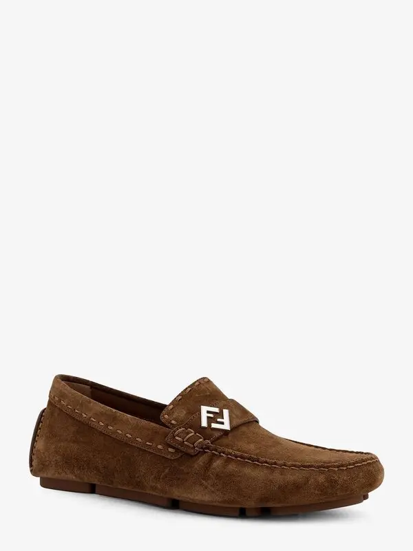 Fendi Driver Crosta Suede Loafers