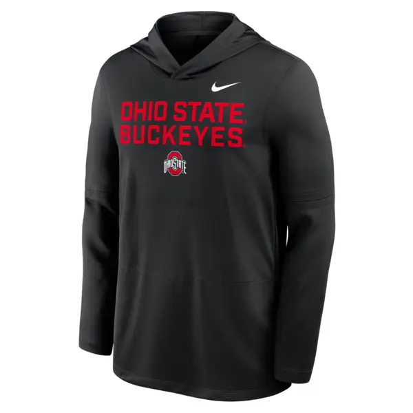 Nike Ohio State Sideline Dri-fit College Long-sleeve Hooded Top - Black
