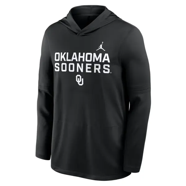 JORDAN Brand Oklahoma Sooners Dri-fit Hooded Top - Black