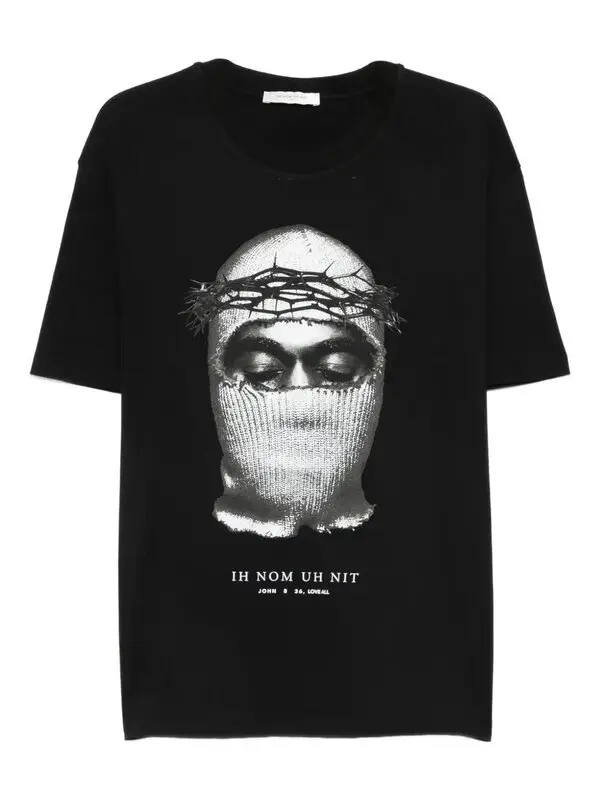 IH NOM UH NIT Mask-print T-shirt