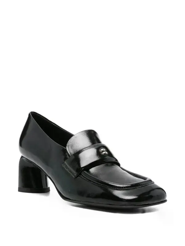 HALMANERA 55mm Leather Block Heel Loafers