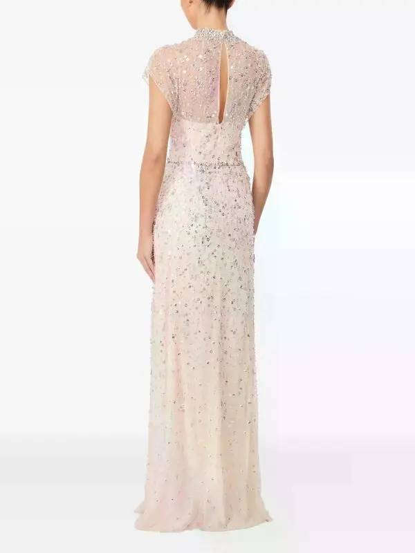 Jenny Packham Crystal-embellished Maxi Dress - Neutrals