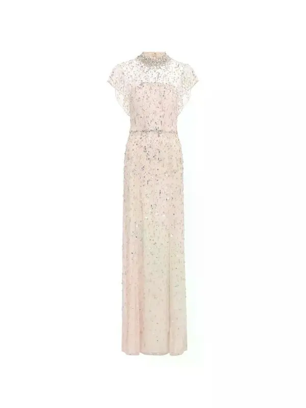 Jenny Packham Crystal-embellished Maxi Dress - Neutrals