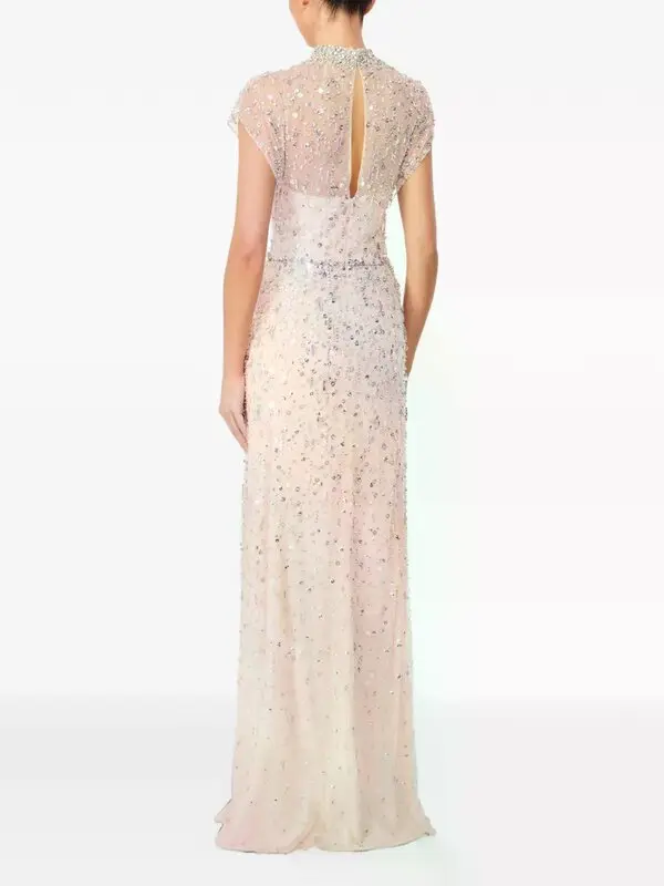 Jenny Packham Crystal-embellished Maxi Dress - Neutrals