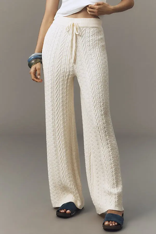 English Factory Cable-knit Pants