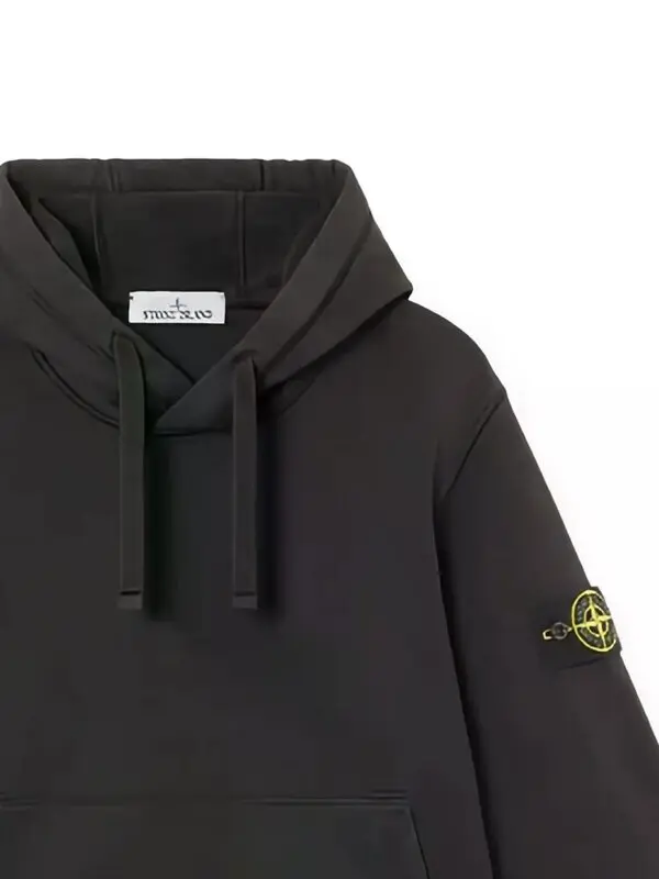 Stone Island Cotton Hoodie With Detachable Logo Patch