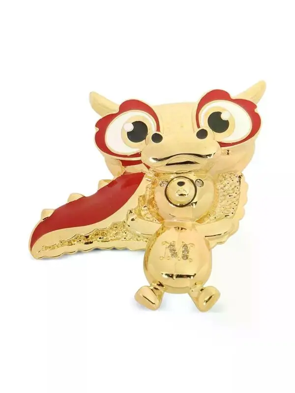 Max Mara Teddy Dragon Brooch - Gold