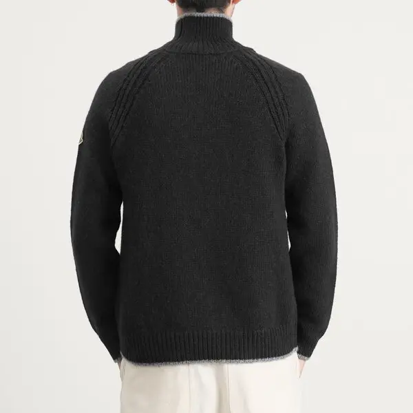 Moncler Alpaca Wool Roll Neck Jumper - Black