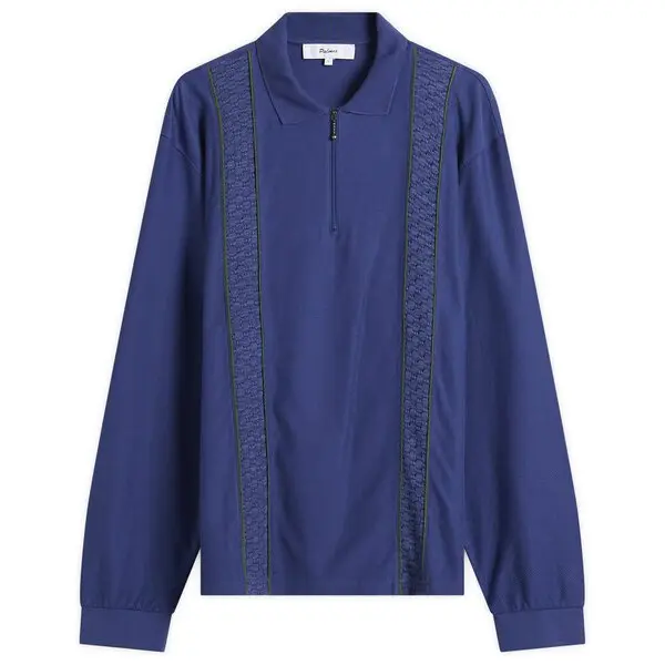PALMES Lace Long Sleeve Zip Polo