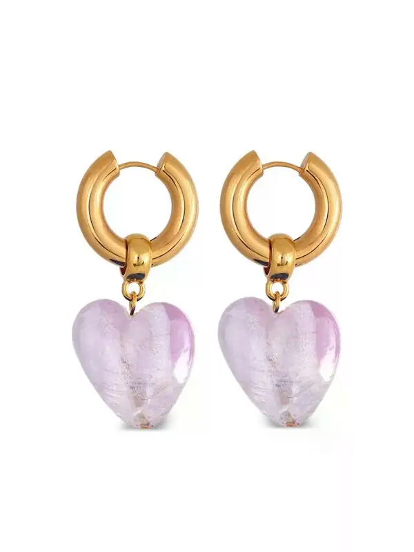 Mayol Hoop Heart Earrings - Gold