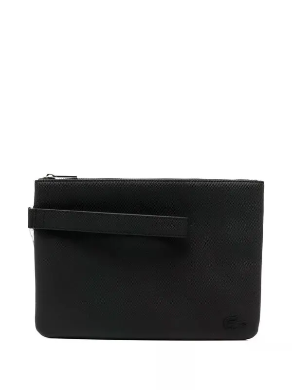 Lacoste Embossed-logo Clutch - Black
