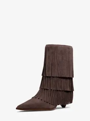 Michael Kors Jayla Fringed Suede Boots