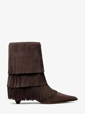 Michael Kors Jayla Fringed Suede Boots