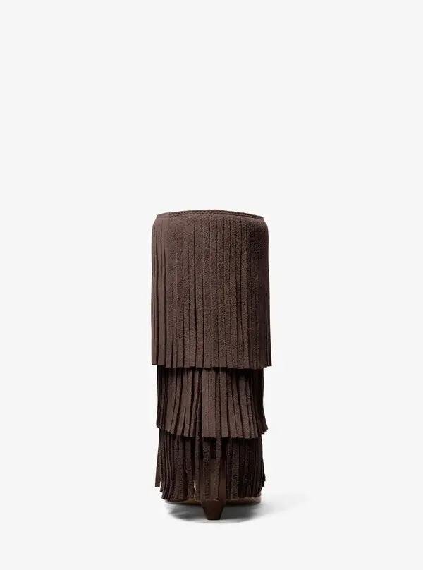 Michael Kors Jayla Fringed Suede Boots - Brown