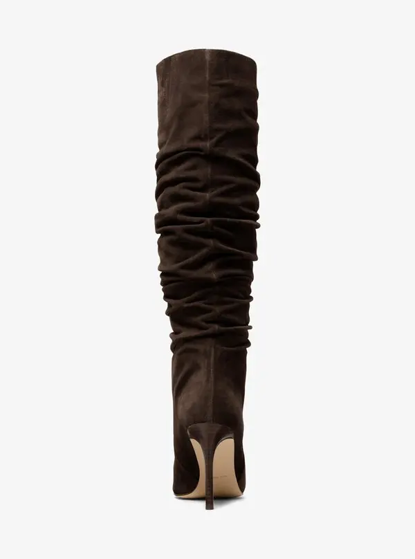 Michael Kors Dawn Suede Knee High Boots - Brown