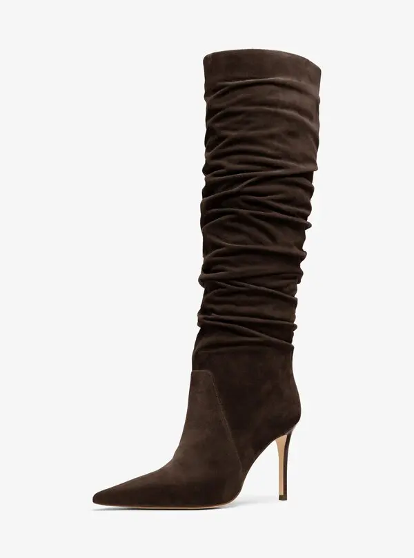 Michael Kors Dawn Suede Knee-high Boots - Brown