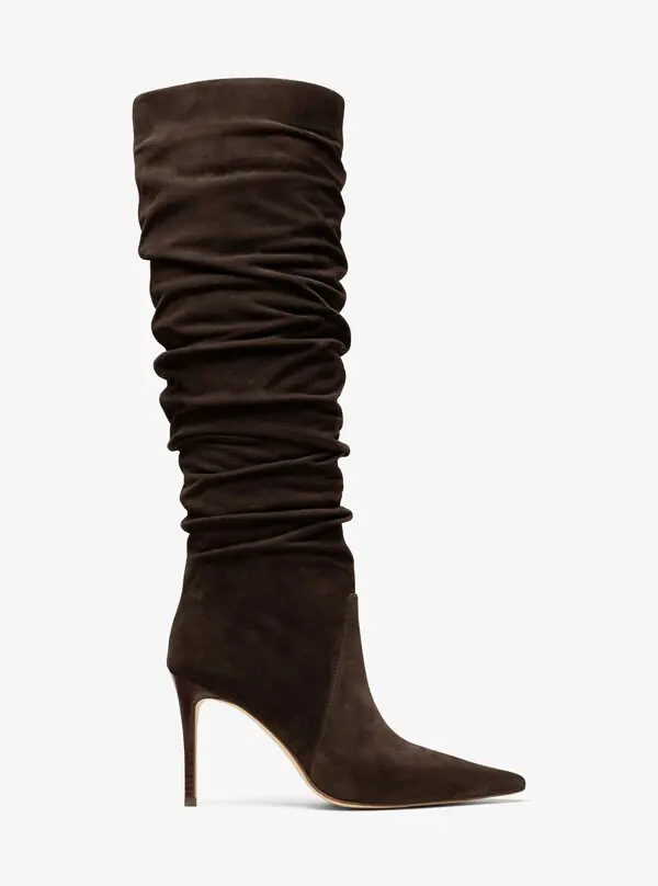 Michael Kors Dawn Suede Knee-high Boots - Brown