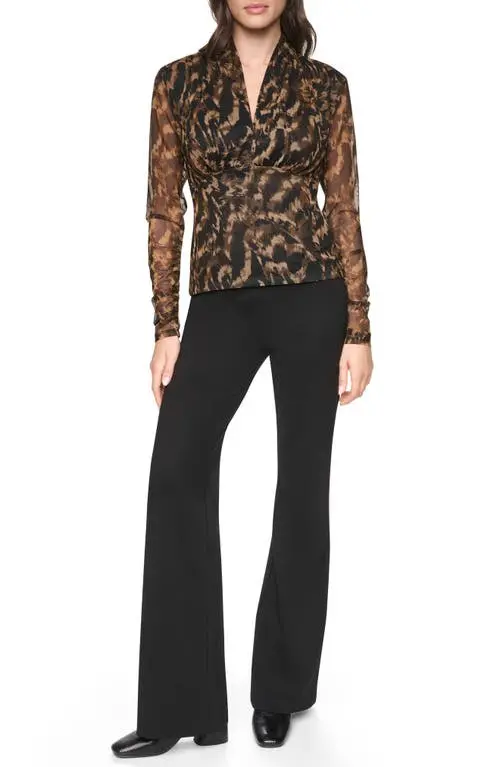 Dkny Long-sleeve Mesh Shirt - Abstract