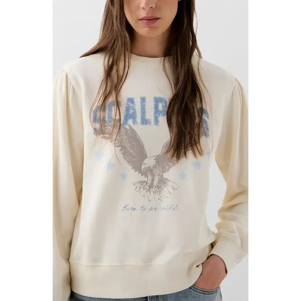 SCALPERS Sceagle Printed Sweatshirt - Ecru