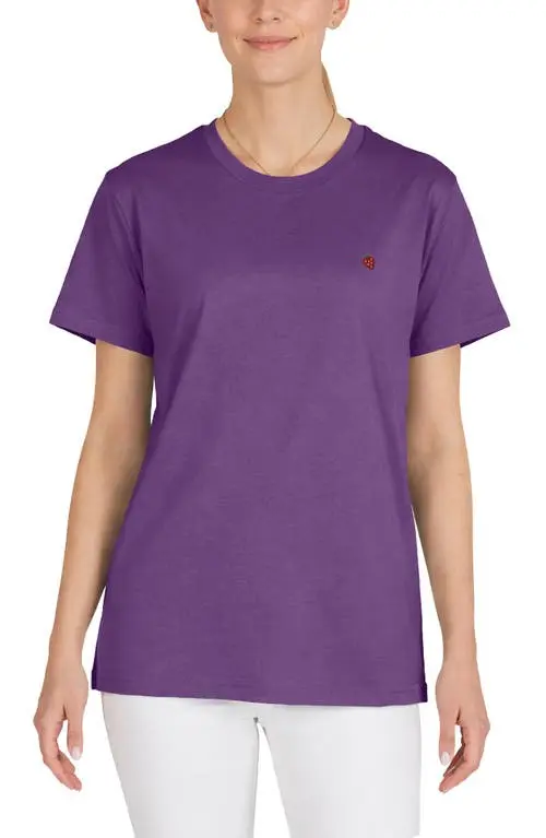 DALIX Jersey Tee With Strawberry Detail - Purple