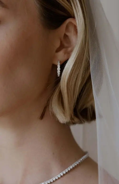 UNTAMED PETALS Icon Crystal Hoop Earrings - Silver